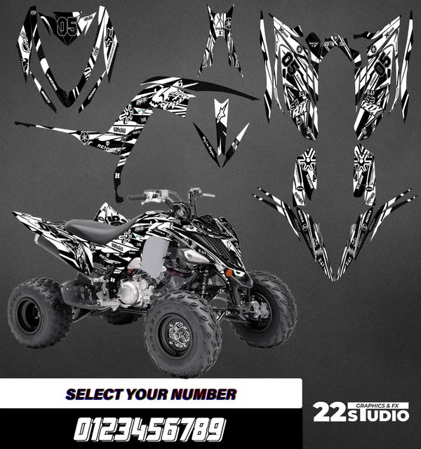 YAMAHA RAPTOR 700R 2013-2020 full graphics kit sticker decals EUR 180 ...