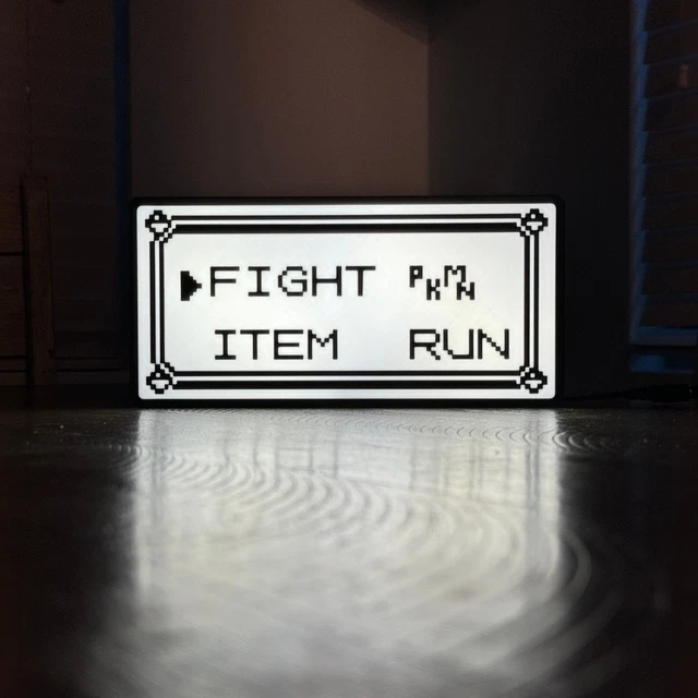 POKÉ FIGHT MENU Logo LED Lightbox | Mains Powered | 3D Printed PLA ...