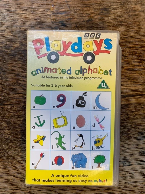 PLAYDAYS ANIMATED ALPHABET VHS VIDEO £9.99 - PicClick UK