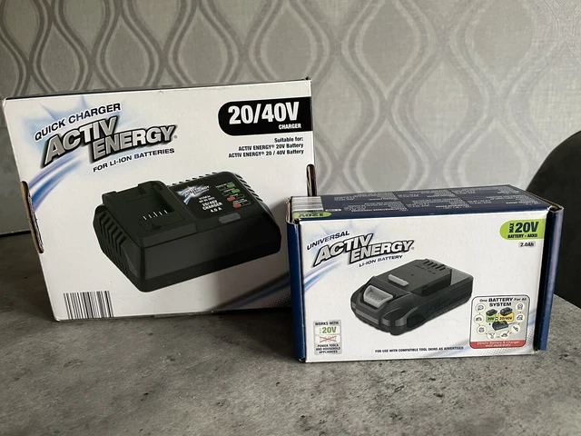FERREX ACTIV ENERGY 20v Battery plus 20V /40V Li-ion Charger For Ferrex ...