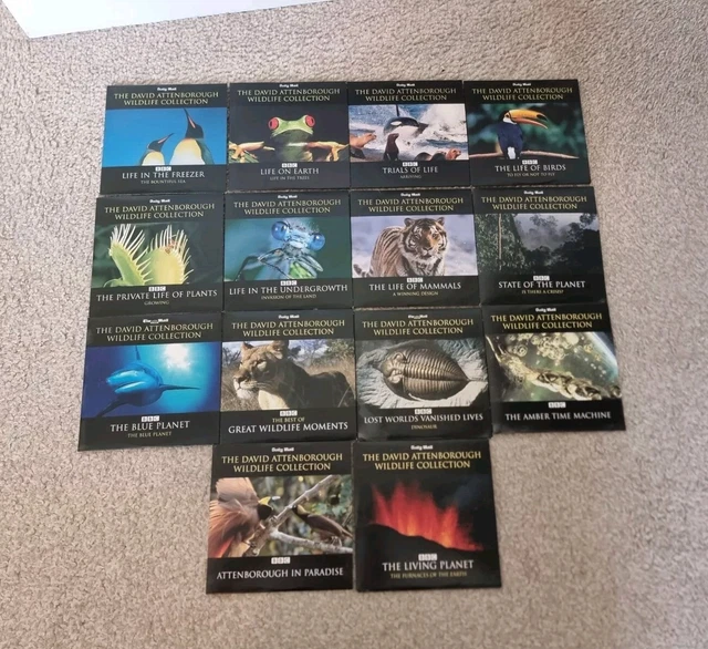 THE DAVID ATTENBOROUGH Wildlife Collection Daily Mail DVDs x 14 DISCS £ ...