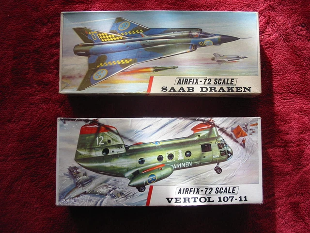 AIRFIX SAAB DRAKEN BOEING VERTOL 107 1/72 Lot pas CH46 EUR 26,50 ...