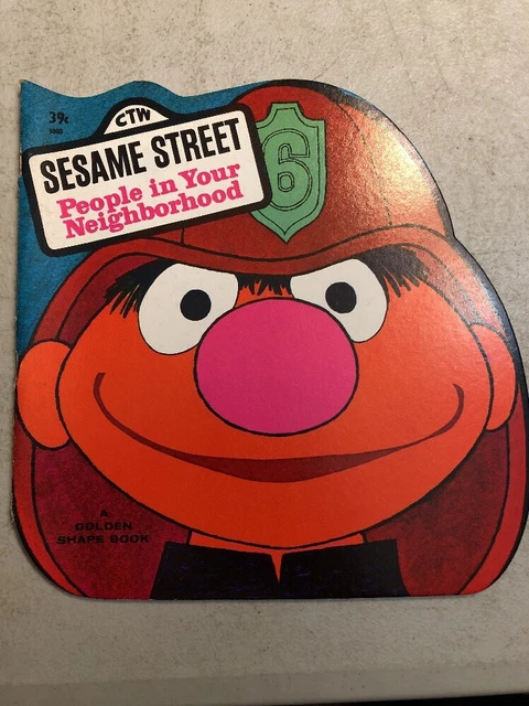 SESAME STREET BOOKS. 3 Golden Shape Books. Ernie, Cookie Monster,My ...