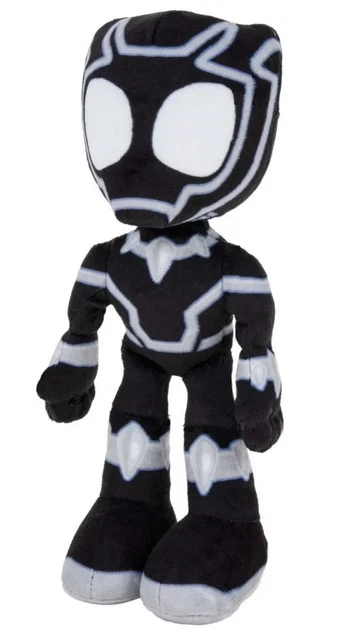MARVEL SPIDEY AND his Amazing Friends 20cm Plush Teddy Black Panther ...