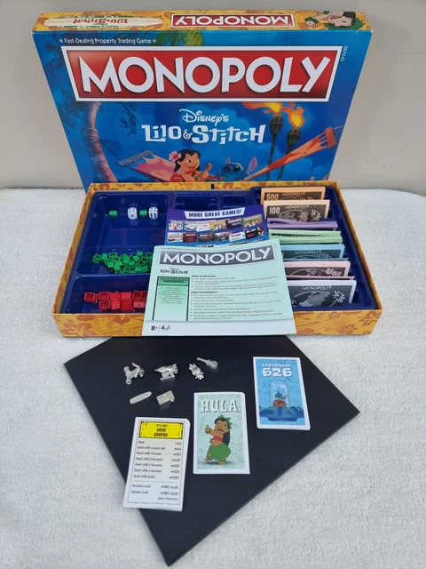 MONOPOLY DISNEY'S LILO & Stitch Edition Board Game With Metal Tokens ...