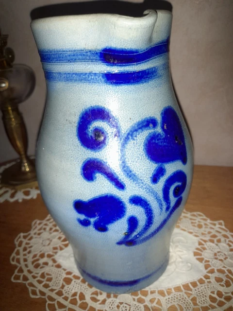 ANCIEN PICHET EN Gres D'alsace Bleu Cobalt Hauteur 23 Cm **Parfait Etat** A Voir EUR 13,00 ...