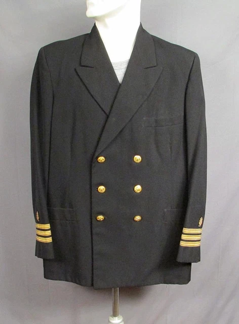 VINTAGE 1950S US Navy Officers Uniform Jacket Bullion Sleeve Patches ...