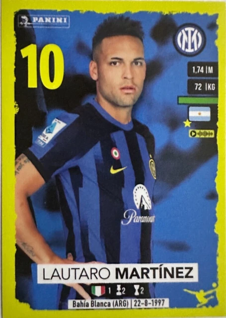 N.225 LAUTARO MARTINEZ Inter figurina - Calciatori Panini 2023/24 EUR 1 ...
