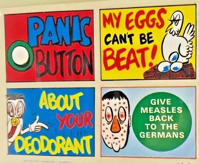 1960S COMIC SIGNS Dumb Insults Slogans Sticker Aussie Joke Decal Like ...