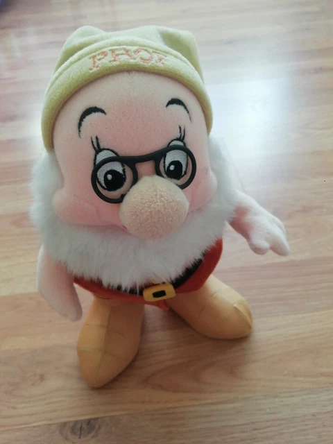 DISNEYLAND PARIS SNOW White & The Seven Dwarfs The Professor Soft Plush ...