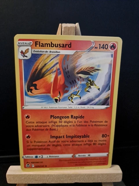 CARTE POKEMON FLAMBUSARD 029/195 Rare Epée et Bouclier 12 EB12 FR NEUF ...