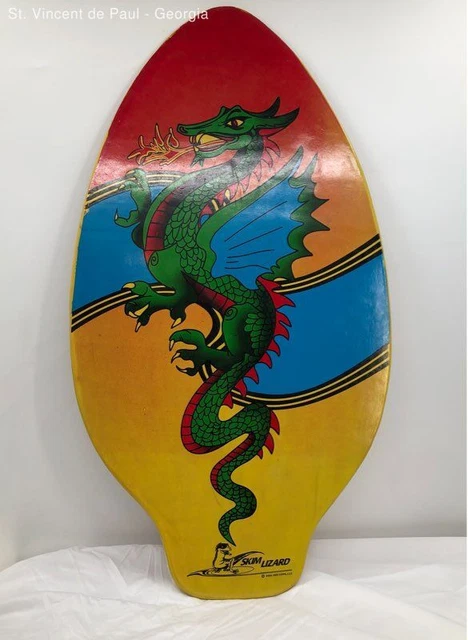 SKIM LIZARD SKIMBOARD Surf Skim Board Wooden Dragon 30 X 19 2004 Great ...