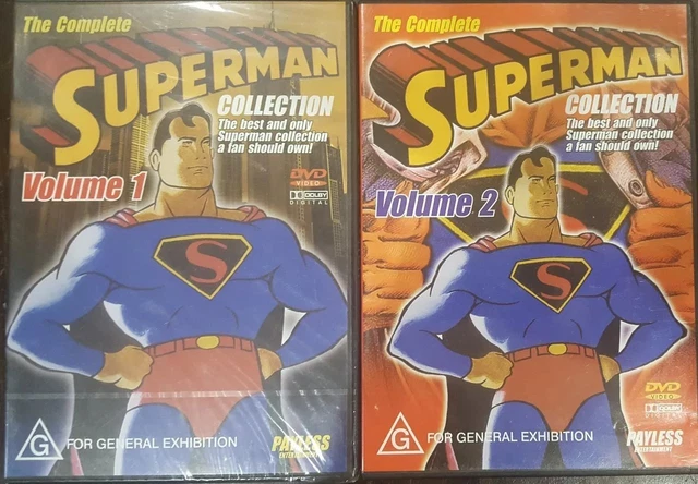 THE COMPLETE SUPERMAN Dvd Cartoon Animation Volume 1 & 2 Collection ...