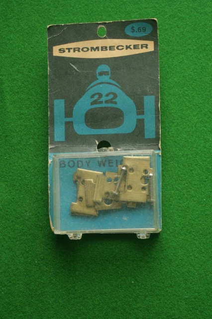 VINTAGE ORIGINAL 60S Slot car Strombecker body weights. Cox Revell ...