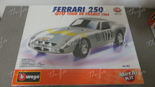 BBURAGO KIT 1:18 Ferrari 250 GTO Tour de France Burago 1964 Metall Kit ...