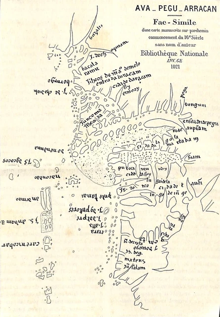 AVA PEGU ARRACAN " Carte Map Karte " Gravure Engraving EUR 5,90 ...
