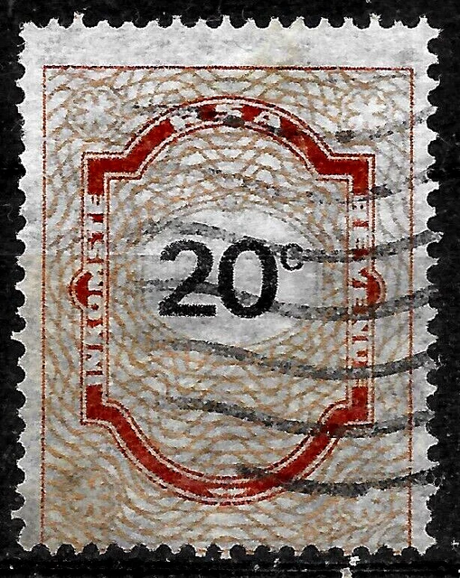 SOUTH AFRICA RSA 20c POSTAGE Revenue INKOMSTE /INCOME/ POSTAGE USED ...