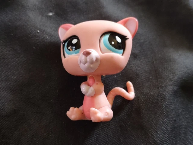 LITTLEST PET SHOP Auténtico Rosa Blanco Zarigüeya Ojos Azules LPS ...