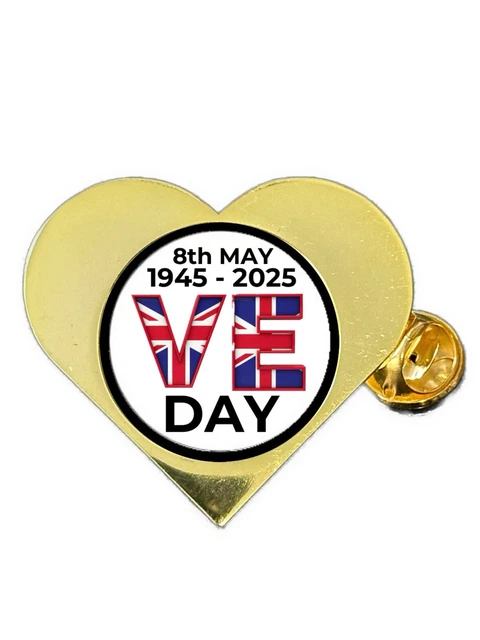 VE DAY VICTORY In Europe 80th Anniversary 1945 - 2025 (LH18) Lapel Pin ...