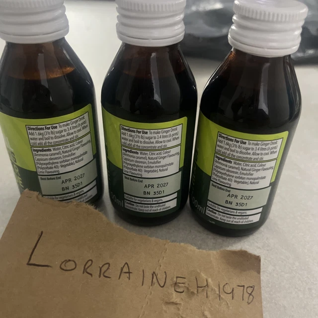 3X CO-OP GINGER Wine Yu-Lade Flavouring 100ml (BBE 04/2027) Yulade £14. ...