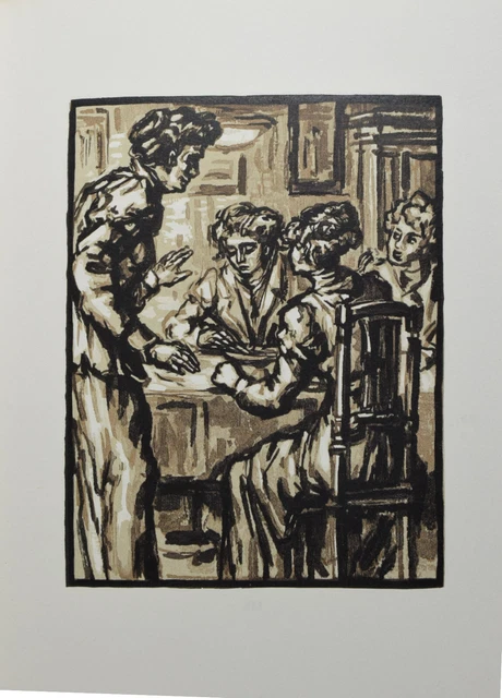 THE POOR WOMAN. Charles BISSON woodcut sepias by G. BELTRAND. 1926 $384 ...