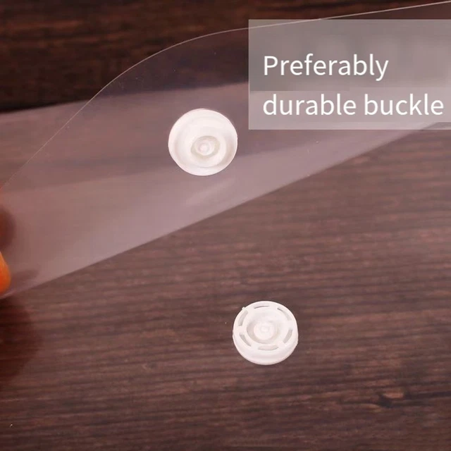 50PCS TRANSPARENT Envelope Folder with Buttons, A4 Size, Thickened ...