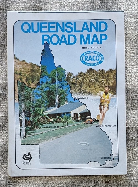 RACQ VINTAGE QUEENSLAND fold out Road Map $8.00 - PicClick AU