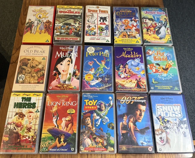 JOB LOT 15 Classic Kids VHS Videos Tapes Walt Disney Warner Bros Family ...