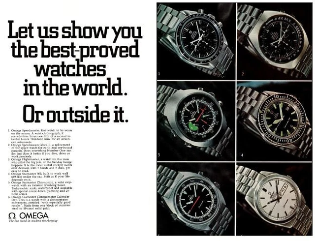 OMEGA SPEEDMASTER FLIGHTMASTER Seamaster Original Colour A4 Print Ad ...