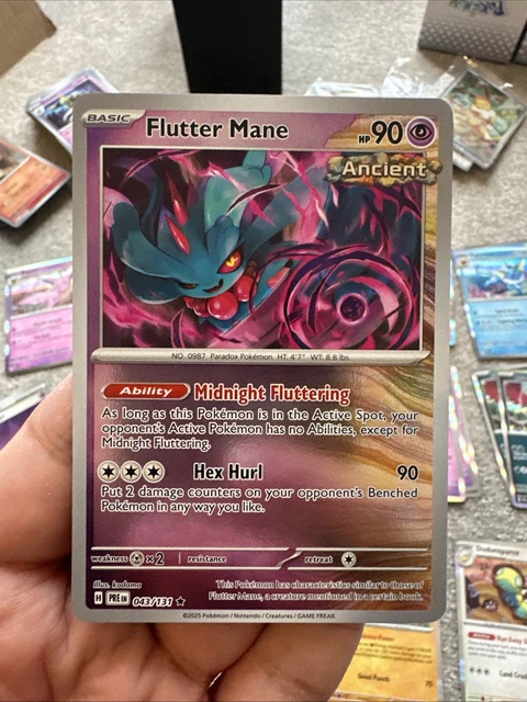POKEMON PRISMATIC EVOLUTIONS Flutter Mane Reverse Holo 043/131 Pack ...