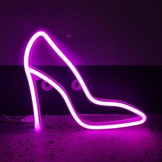 HIGH HEEL LED Neon Lights Colorful Sign Night Lamps Festival Decor ...