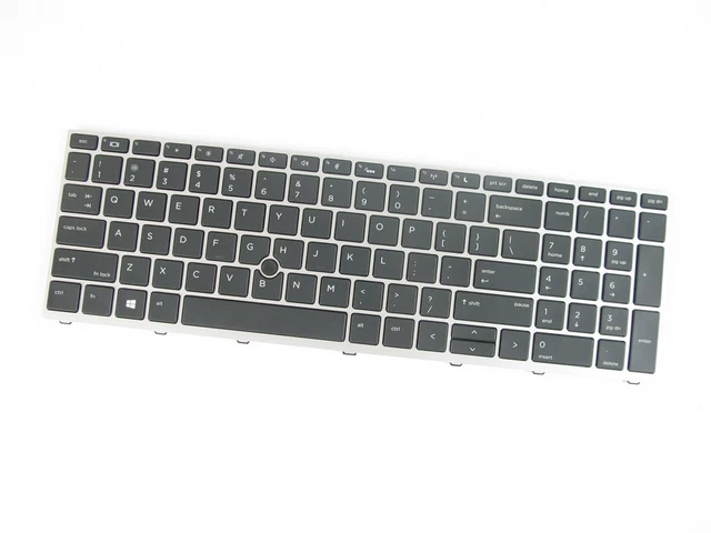 US KEYBOARD FOR HP ProBook 650 G4 L09595-001 L09593-001 Silver Frame ...