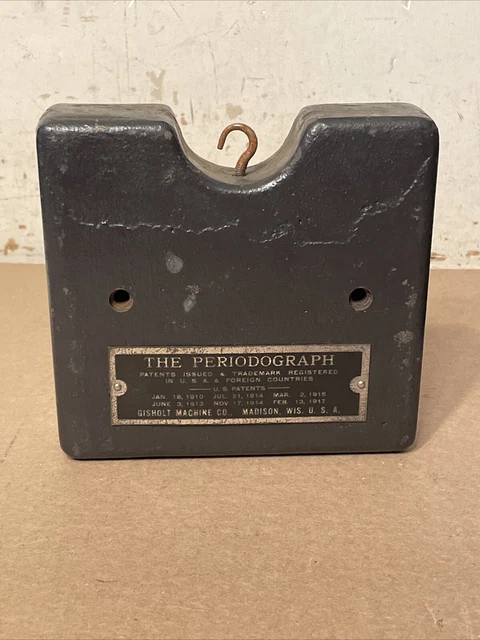 ANTIQUE GISHOLT PERIODOGRAPH Time Register Clock Weight Almost 16 ...