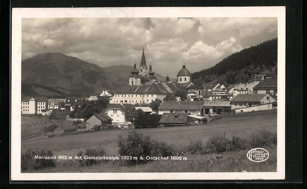 AK MARIAZELL I. Steiermark, Totale mit Basilika und Gemeindealpe und Oetscher EUR 5,00 - PicClick FR