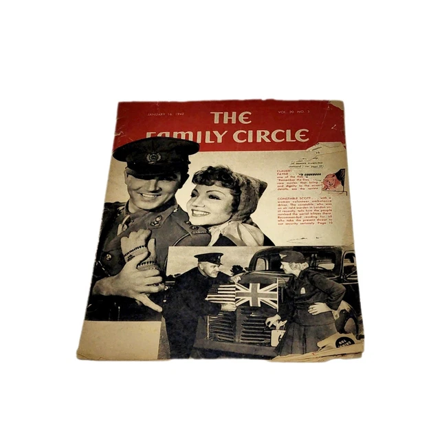 THE FAMILY CIRCLE Vol 20 No 3 January 16, 1942 Vintage Magazine £11.60 - PicClick UK