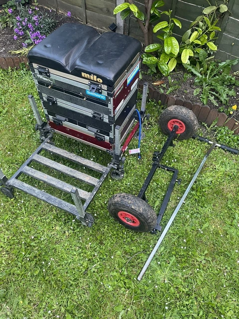 TEAM MILO SEAT Box with trolley £30.00 - PicClick UK
