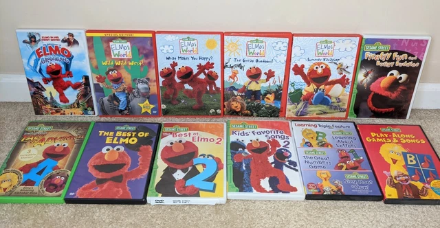 ELMO'S WORLD & Sesame Street Songs DVD Lot - 14 Separate discs Elmo ...
