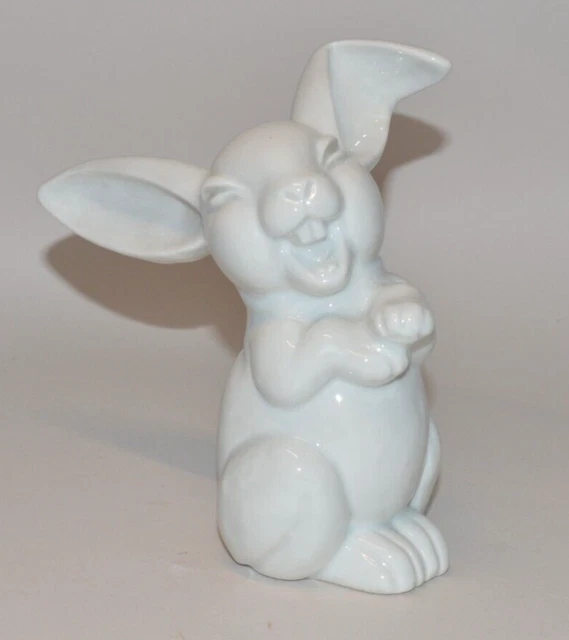 ROSENTHAL PORZELLAN LACHENDER Hase weiß 15cm Design Max Fritz um 1955 ...