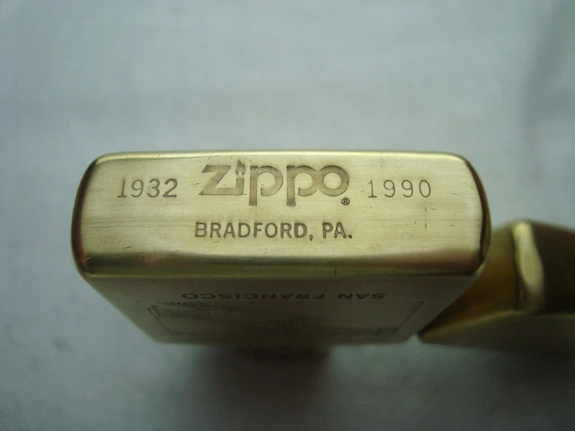 ZIPPO SAN FRANCISCO Solid Brass rare lighter 1932-1990 excellent #715 £125.44 - PicClick UK