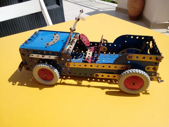 ANCIEN MECCANO JEEP montée 32 cm de long H 14,5 cm EUR 15,00 - PicClick FR