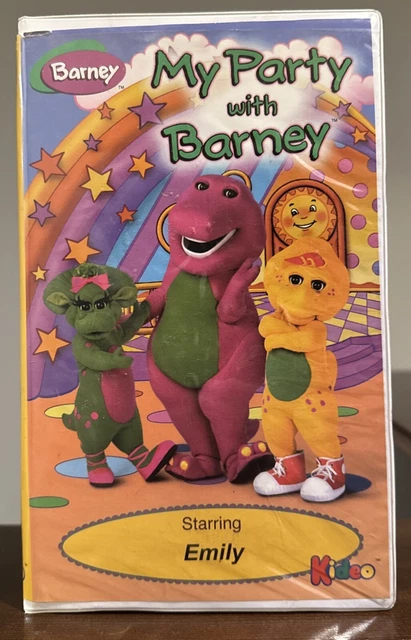 MY PARTY WITH Barney Starring EMILY (VHS, 1998) Kideo *RARE* Video Tape ...