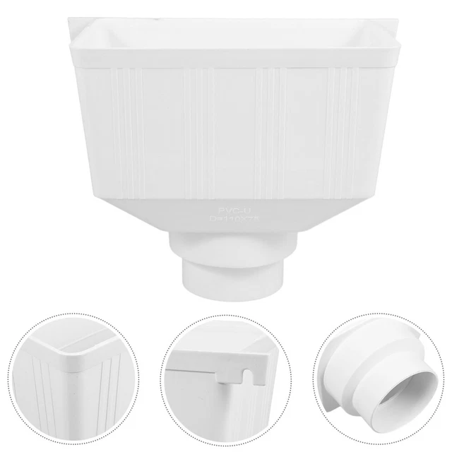 RAINWATER GUTTER DRAINAGE Strainers Downspout Funnel Collector Outdoor ...