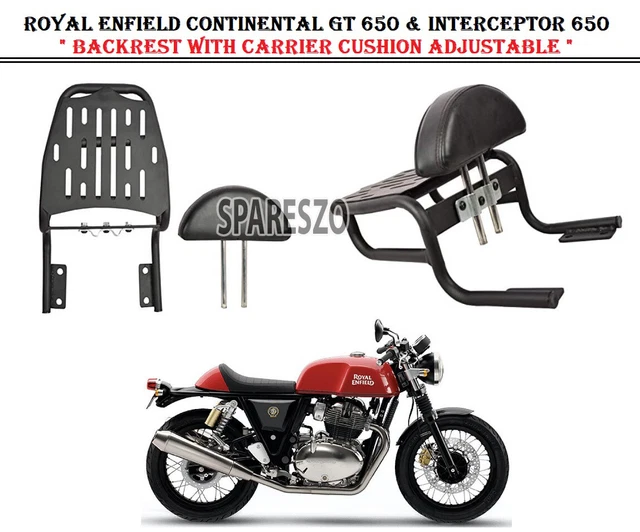 ROYAL ENFIELD INTERCEPTOR & GT 650 "Backrest With Carrier Cushion ...