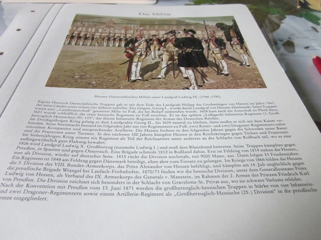 DEUTSCHES MILITÄR ARCHIV 1 1005 Hessisch Darmstädtisches Militär 1768 Ludwig IX EUR 6,25 ...