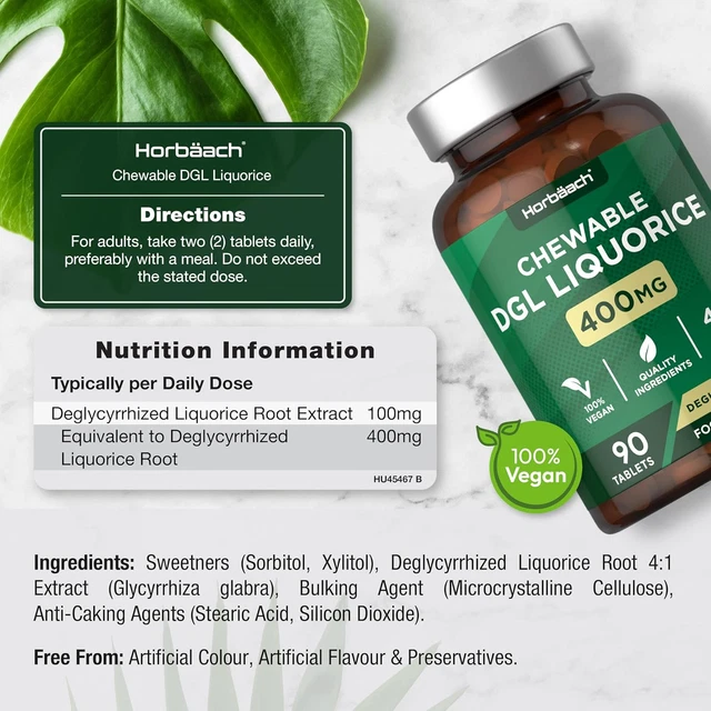 DGL LICORICE ROOT Tablets 400Mg | Chewable Tablets | High Strength ...