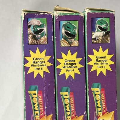 MIGHTY MORPHIN POWER Rangers (1994, Green VHS LOT x 3) Vintage MMPR £30 ...
