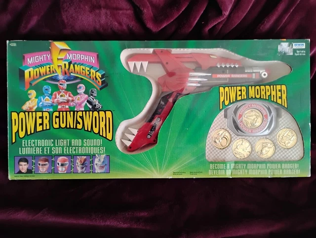 NEW MIGHTY MORPHIN Power Rangers Power Morpher & Power Gun Sword Bandai ...