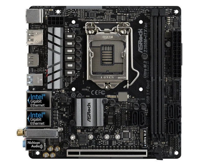 ASROCK Z390M-ITX/AC MOTHERBOARD Intel Z390 LGA 1151 Mini-ITX D4 M.2 FOR ...