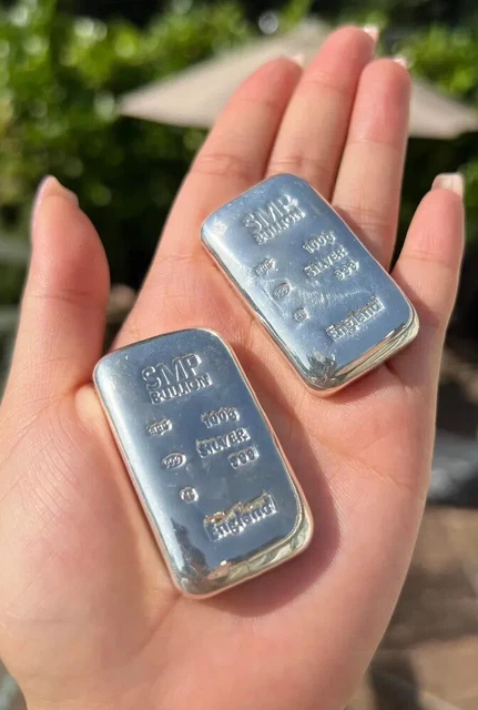 2 X 100G SMP .999 Silver Bars Birmingham Hallmark. #4 £30.00 - PicClick UK
