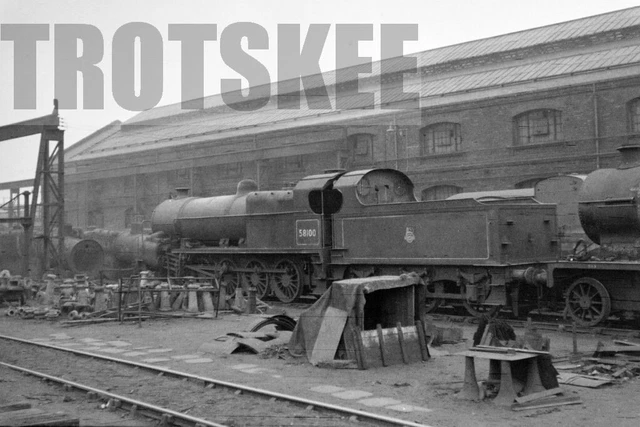 LARGER NEGATIVE BR British Railways Steam Loco 60110 Class A3 Doncaster ...